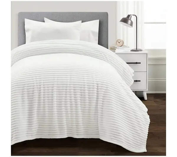 LUSH DECOR Ultra Soft Ribbed Bedspread/blanket Ingle Twin-xl