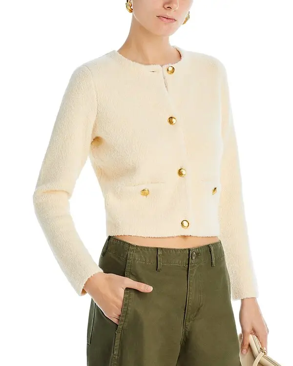 Aqua Button Front Cardigan Exclusive - Ivory