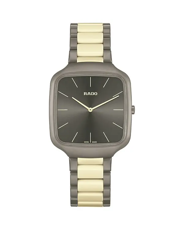 RADO True Square Thinline X Le Corbusier Watch - Gray/gold