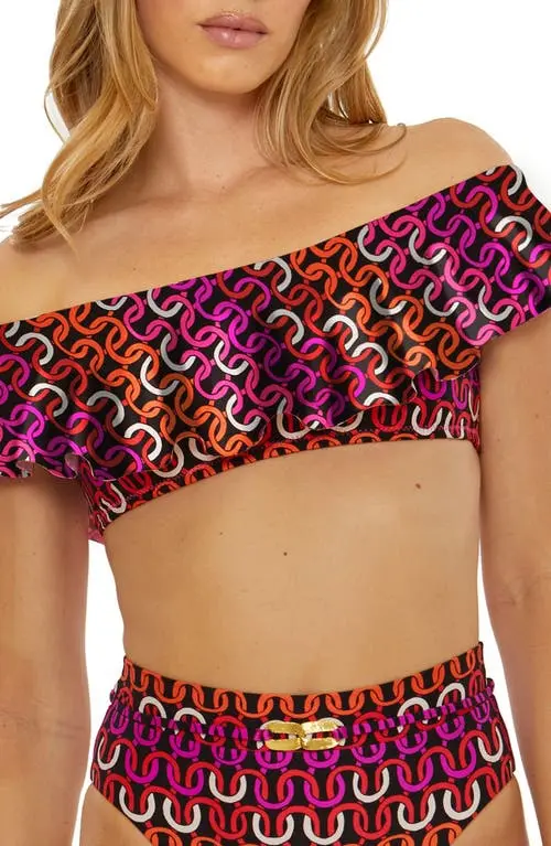 Trina Turk Echo Ruffle Bandeau Bikini Top