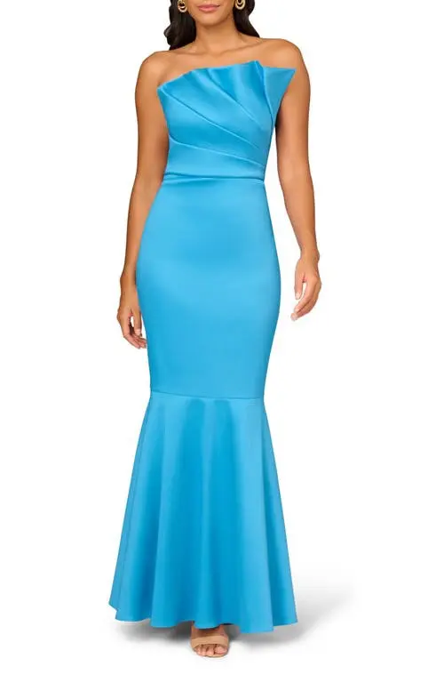 Adrianna Papell Aidan Mattox Strapless Mikado Mermaid Gown