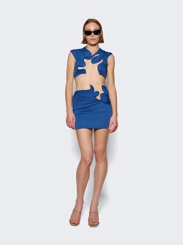 Christopher Esber Venus Mini Skirt - Blue Iris
