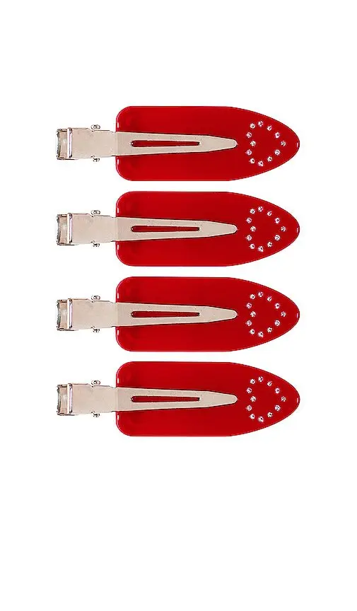 EMI JAY Popstar Hair Clip Set - Amour Rouge