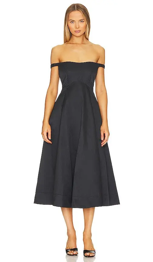 Free People X Alinda Midi Dress In Black 30% Off Editorialist