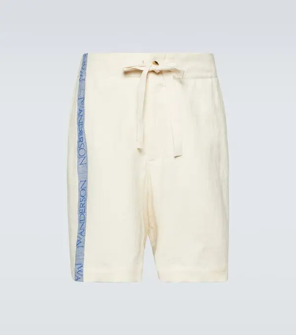 JW Anderson Logo High-rise Shorts - Neutrals