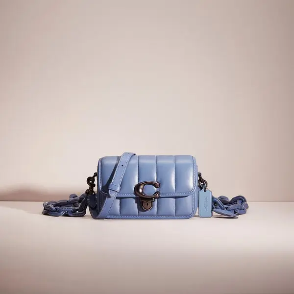 Coach Restored Studio Shoulder Bag 19 With Quilting - Pewter/washed Chambray