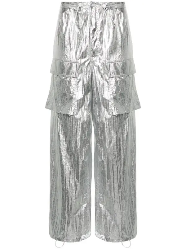 MAISON MARGIELA Drawstring-fastening Metallic Trousers