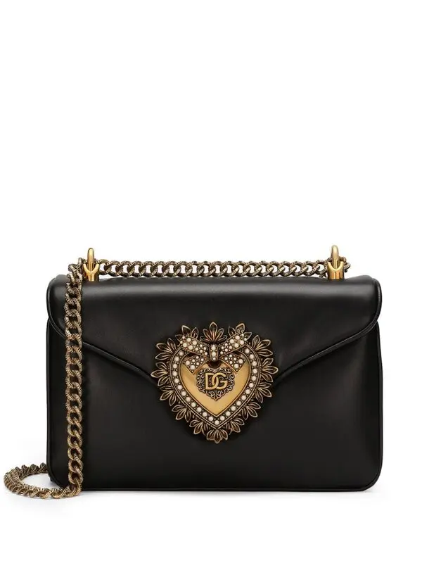 Dolce & Gabbana Medium Devotion Crossbody Bag - Black