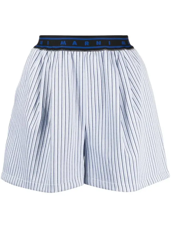 Marni Striped Logo Shorts