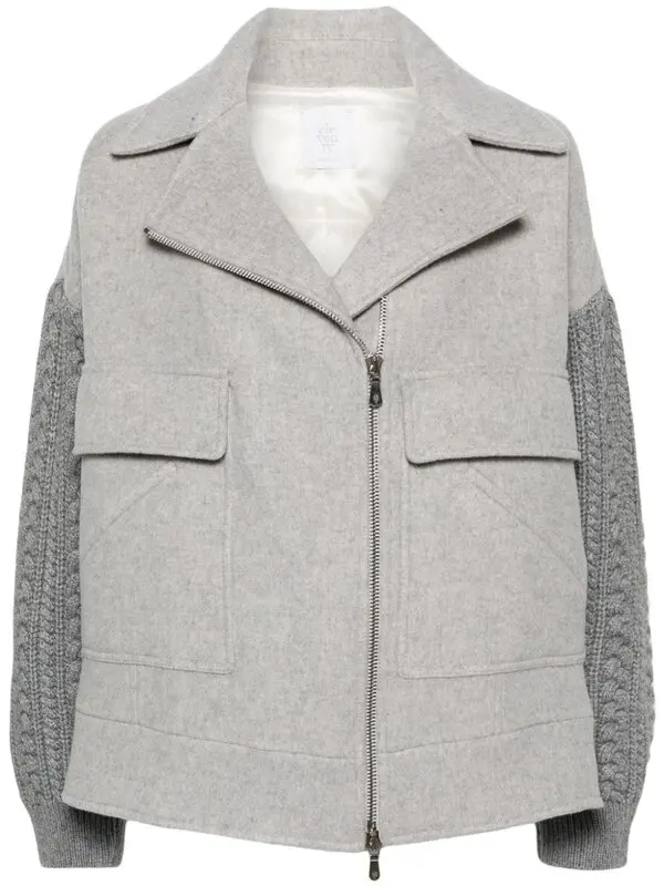Eleventy Contrast-sleeve Jacket