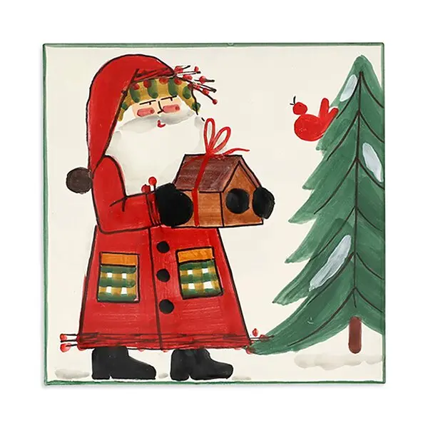 VIETRI Old St. Nick Trivet, Bird House