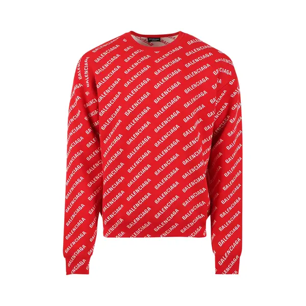 Balenciaga All Over Logo Crewneck