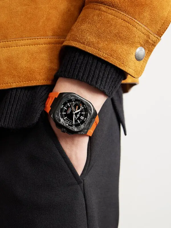 BELL & ROSS Br-x5 Carbon Orange Limited Edition Automatic Chronometer 41mm Watch