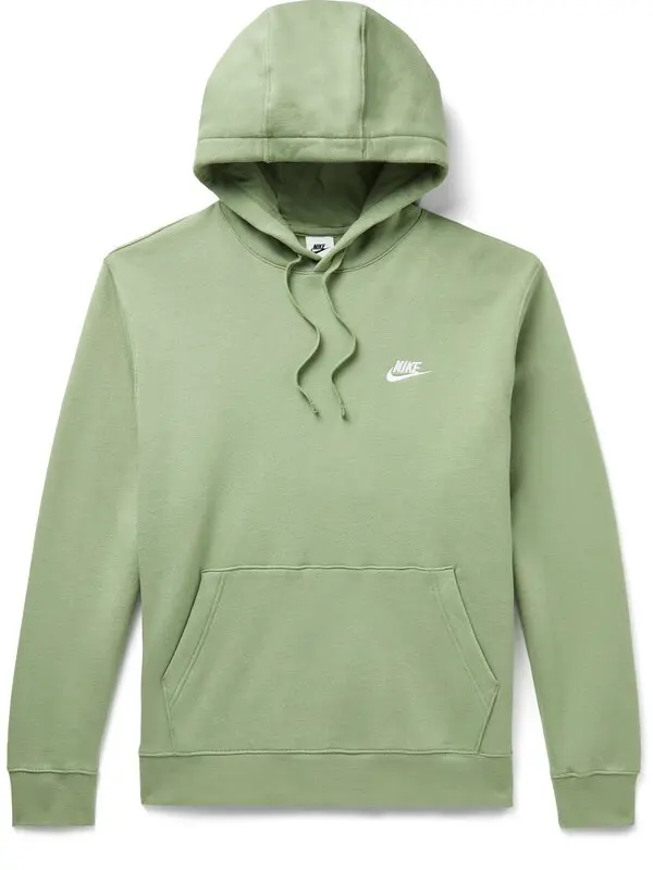 Buy Nike Sportswear Club Logo-embroidered Cotton-blend Jersey Hoodie S ...