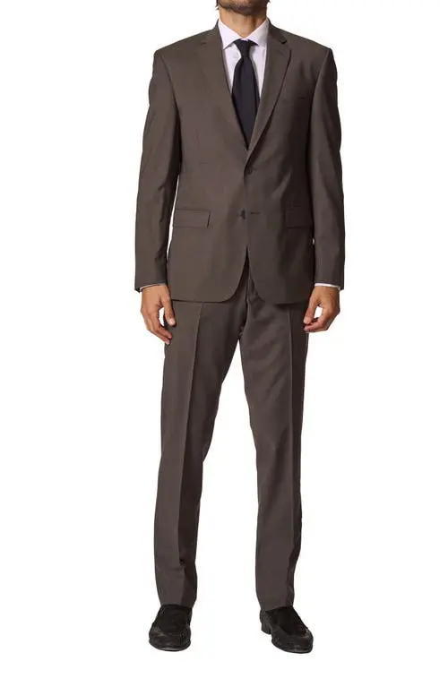 Jb Britches Sartorial Classic Fit Stretch Wool Suit - Dark Taupe
