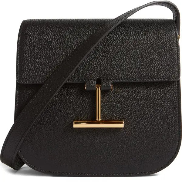 TOM FORD Mini Tara Grained Leather Crossbody Bag - Black