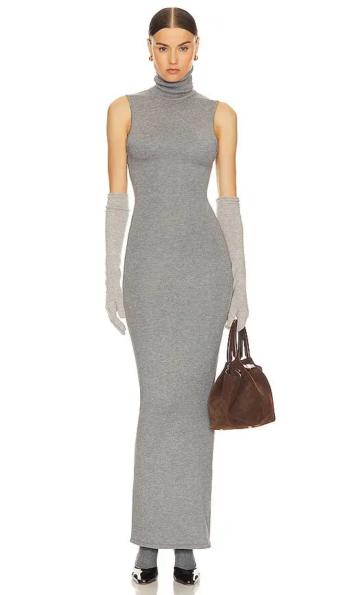 HELSA Aadi Knit Dress - Heather Grey