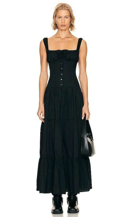 Lioness Heart Shaped Maxi Dress - Onyx