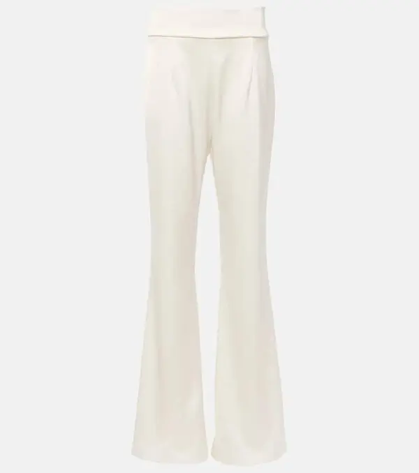 Galvan Sculpted Flared Pants - White