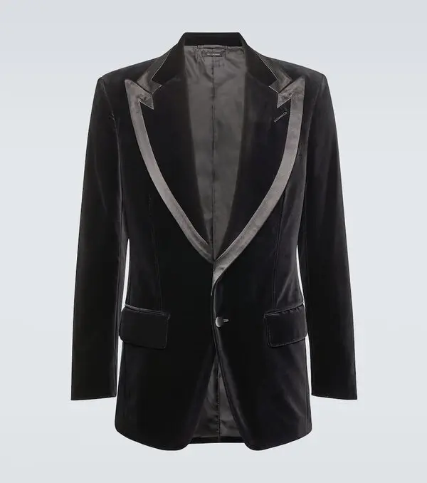 TOM FORD Atticus Velvet Suit Jacket - Black