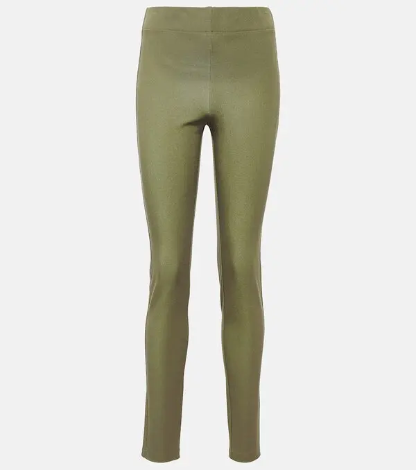 JOSEPH Mid-rise Gabardine Leggings - Green