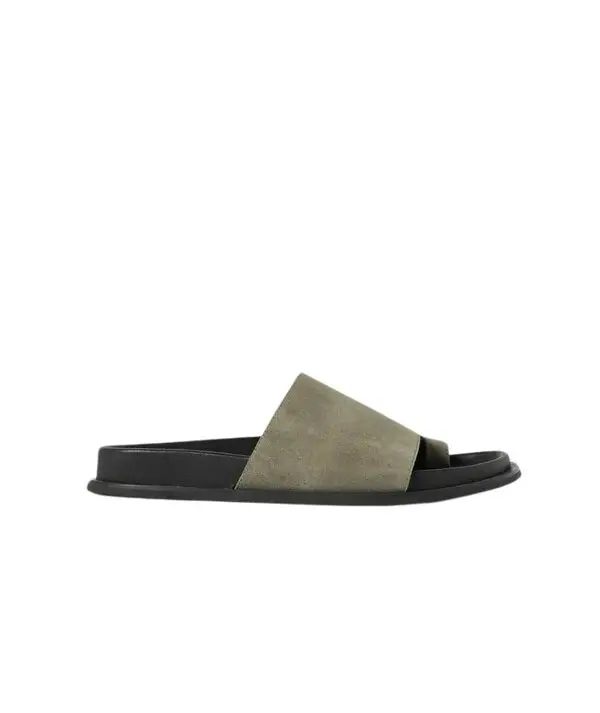 ST. AGNI Net Sustain Loe Suede Slides - Neutrals