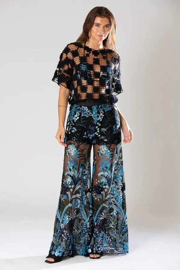 Miguelina Rio Filet Lace Handmade Top
