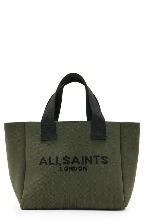 All Saints Mini Izzy Recycled Polyester Tote - Olive Green