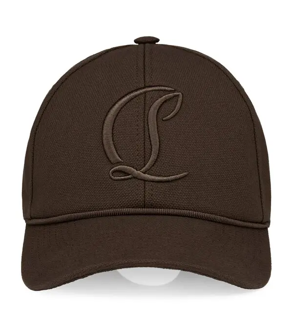 CHRISTIAN LOUBOUTIN Cotton Mooncrest Baseball Cap - Red