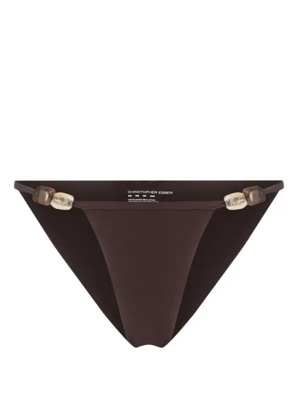 Christopher Esber Crystal Fracture Bead-detailing Bikini Bottom