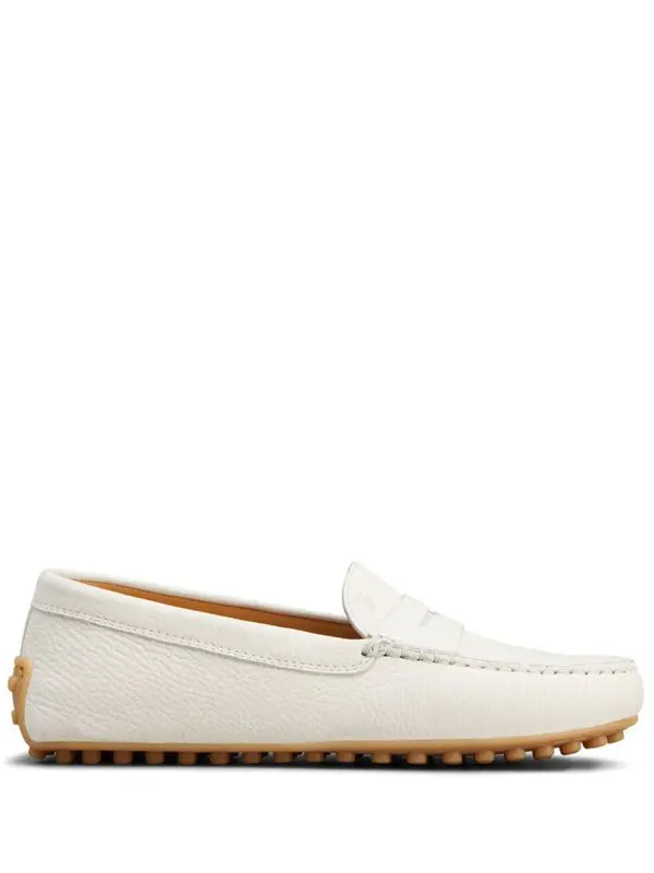 TOD'S Penny-slot Leather Loafers - White