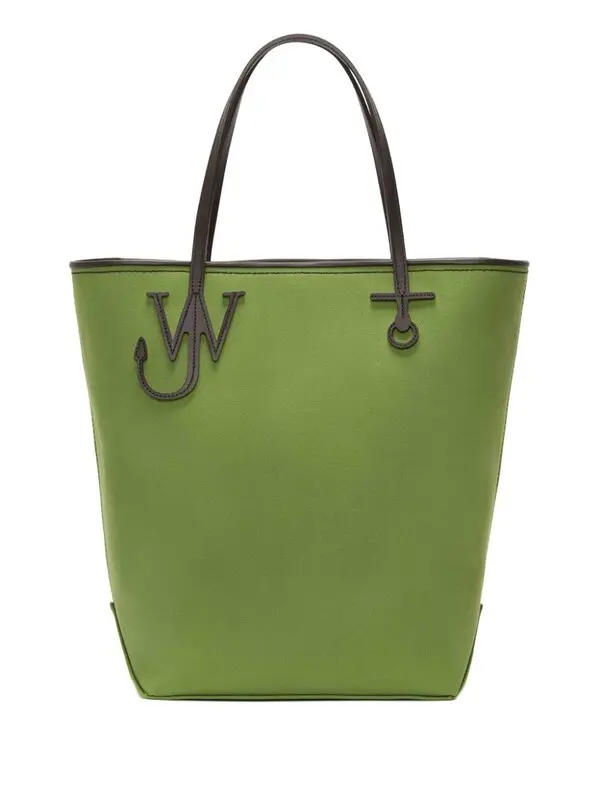 JW Anderson Tall Anchor Canvas Tote Bag - Green