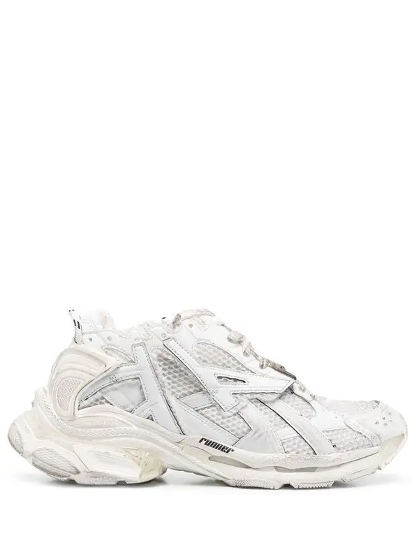 Balenciaga Runner Logo-embroidered Sneakers - White