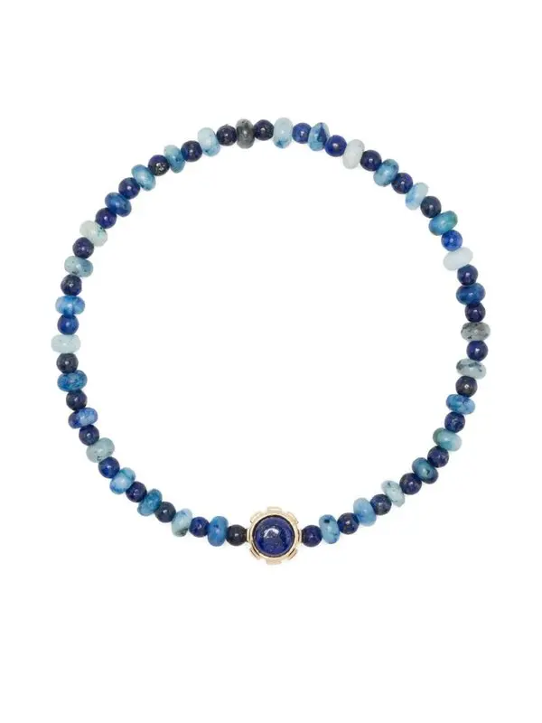 Luis Morais 14k Yellow Gemstone Beaded Bracelet - Gold
