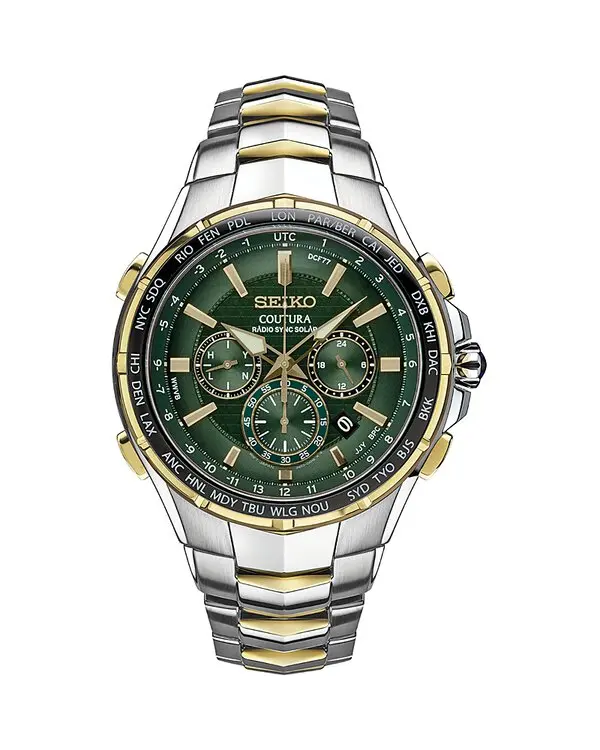 SEIKO Coutura Radio Sync Solar Chronograph, 46mm