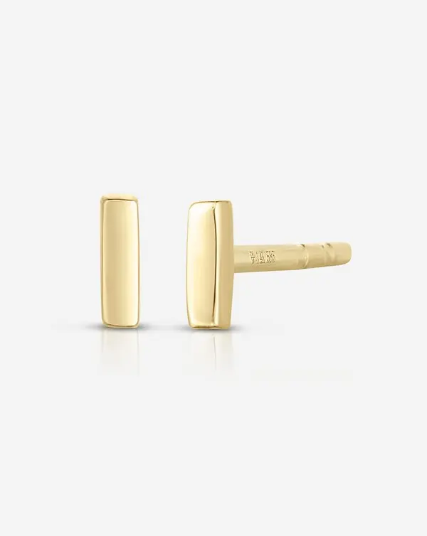 Ring Concierge Mini Gold Line Studs 14k Yellow Gold