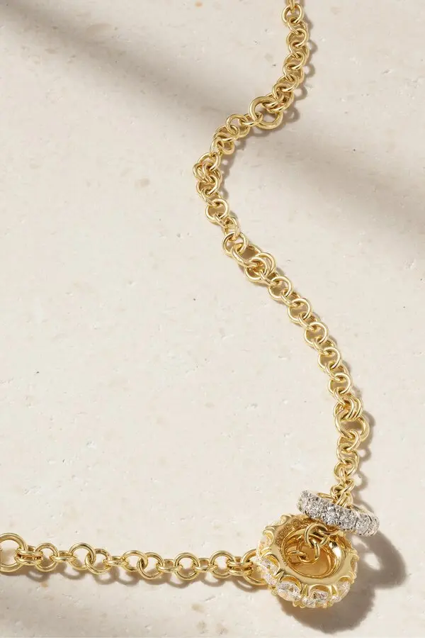 SPINELLI KILCOLLIN Gravity 18-karat And Diamond Necklace - Gold