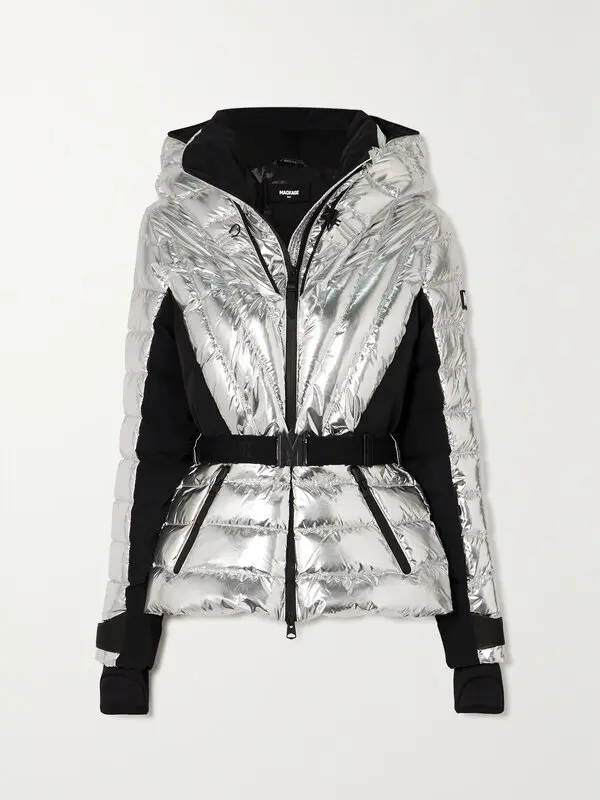 Mackage Net Sustain Elita Quilted Down Ski Jacket - Silver