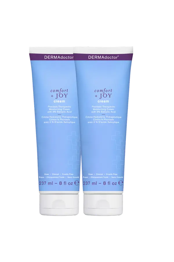 DERMADOCTOR Comfort + Joy Psoriasis Therapeutic Moisturizing Cream With 3% Salicylic Acid, Dual ...