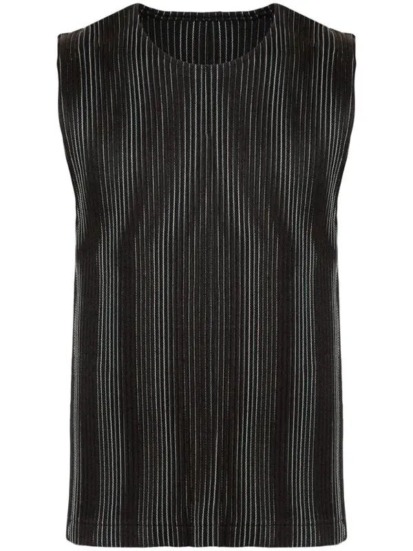 Issey Miyake Pleated Tank Top - Black