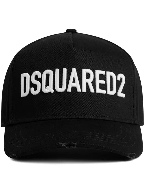 Dsquared2 Logo-embroidered Cotton Cap - Black