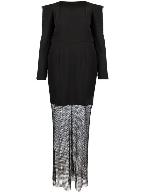 BAZZA ALZOUMAN Rhinestone-embellished Gown