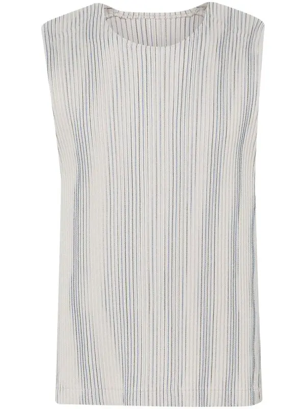 Issey Miyake Pleated Tank Top - Neutrals