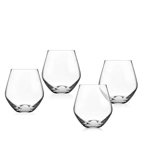 GODINGER Meridian Stemless Glasses, Set Of 4 - Clear