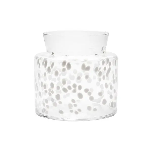 KOSTA BODA Meadow Winter Vase, Wide - White