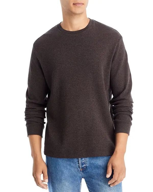 FRAME Duo Fold Crew Shirt - Heather Espresso