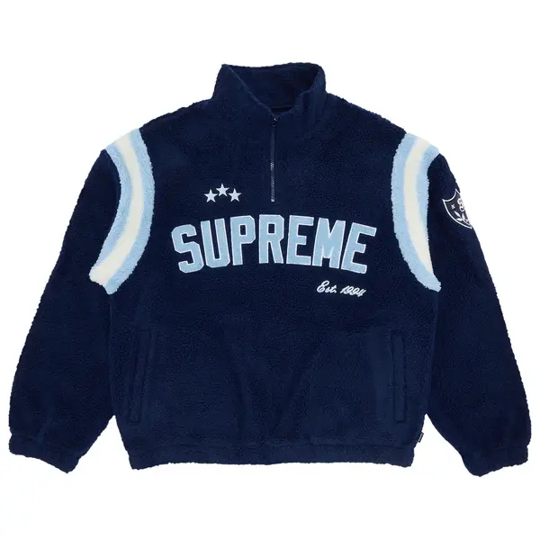 Supreme Arc Half Zip Fleece Pullover 'navy - Blue