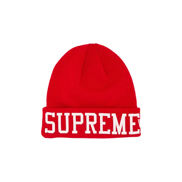 Supreme X New Era Varsity Beanie - Red