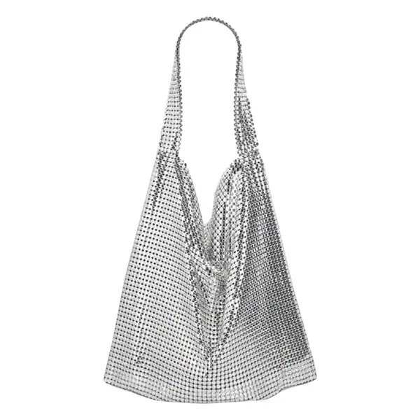 Paco Rabanne Pixel Metallic Tote Bag - Silver | Editorialist