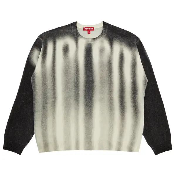 Supreme Blurred Logo Crewneck Sweater - Black